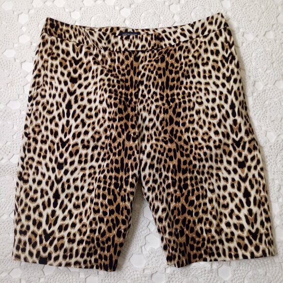 Boston Proper | Shorts | Boston Proper Bermuda Shorts Leopard Animal ...